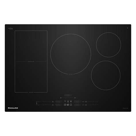 Kitchenaid 30 In 5 Elements Induction Electric Cooktop In Black With Temp Cook Induction