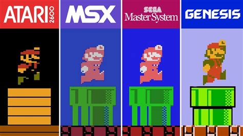 Super Mario Bros 1985 Atari 2600 Vs Msx Vs Sms Vs Genesis Fan
