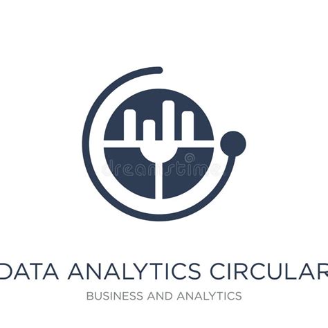 Data Analytics Circular Icon Trendy Flat Vector Data Analytics Stock