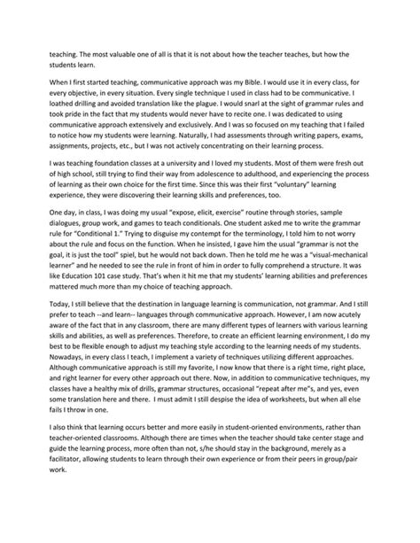 Teaching Statement Pdf Workshops And Classes Hobbies And Interests