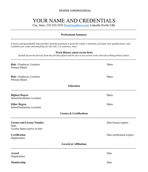 Chronological Resume Examples Chronological Resume Template 28 Free