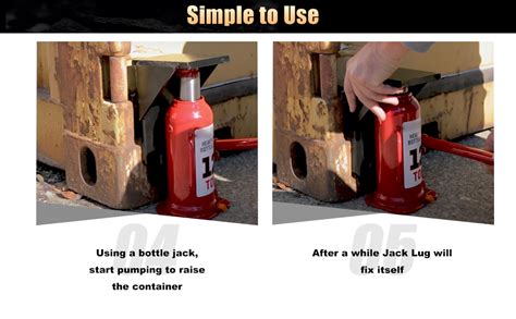 Rulline 2 Pcs Shipping Container Jack Lug Storage Container