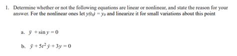 Solved Determine Whether Or Not The Following Equations Chegg