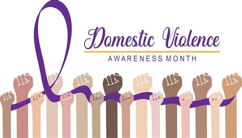 Premium Vector Domestic Violence Awareness Month Is Observed Every