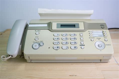 The Fax Machine For Sending Documents In The Office Concept Equipment
