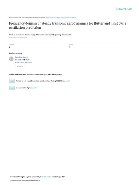 Frequency Domain Unsteady Transonic Aerodynamics F Pdf Pdf Aerodynamics Wing