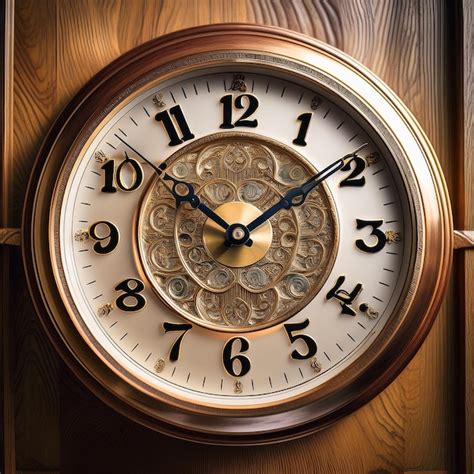 A Highly Detailed Ultrarealistic Analog Clock Face With Intricate Hour