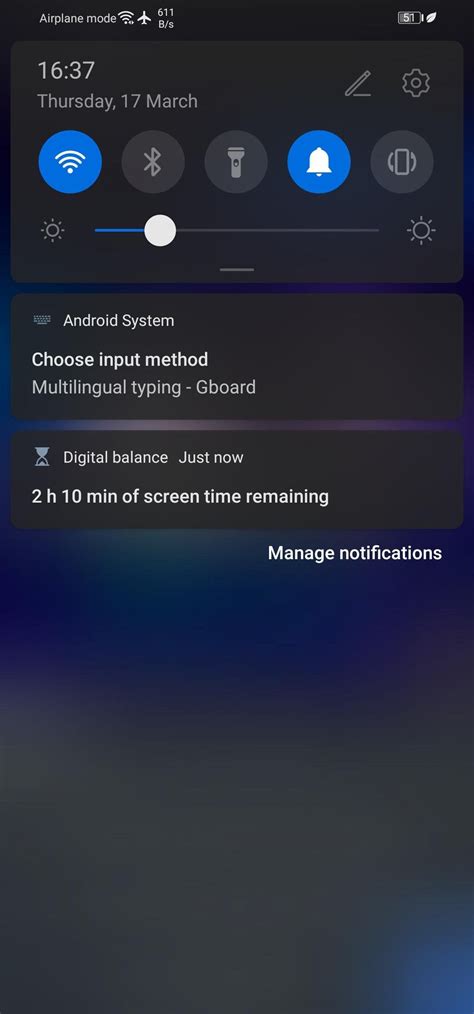 How Do I Get The Choose Input Method Notification To Show Up In My Notification Panel R