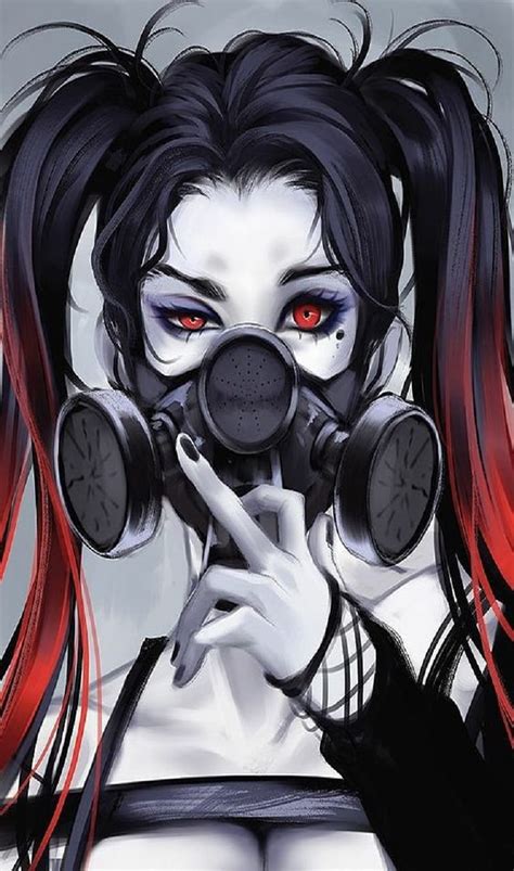 Gas Mask Art Girls Wallpaper