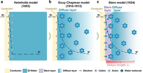 The Evolution Of The Edl Model At The Conductor Interface A The
