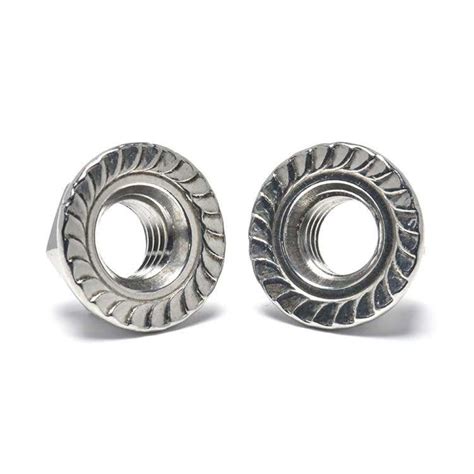Bolt And Nut Serrated Flange Hex Lock Nuts 304 316 Stainless Steel Full