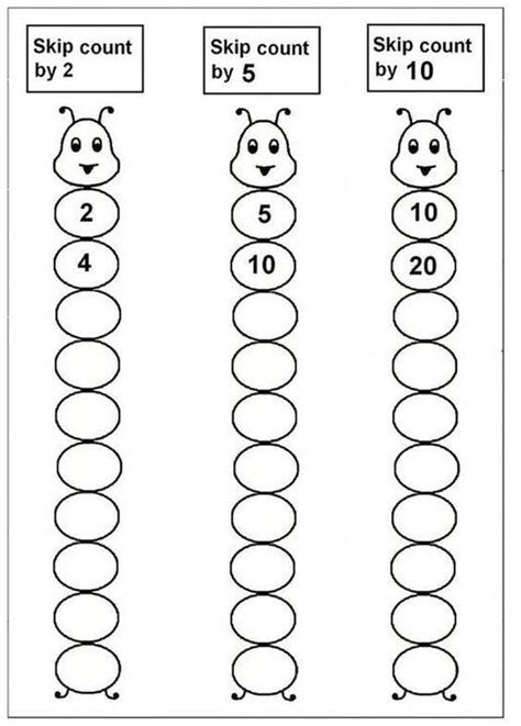 Skip Counting First Grade Math Worksheets Math Activities Preschool