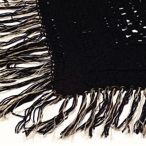 Triangular Crochet Shawl Black 3249 Magic Needles