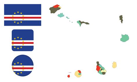 Map And Flag Of Cape Verde 8211528 Vector Art At Vecteezy