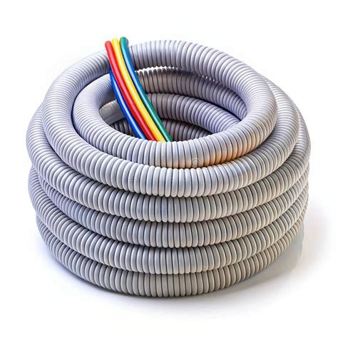 Plastic Electrical Cable Conduit Flexible Tubing Stock Illustration