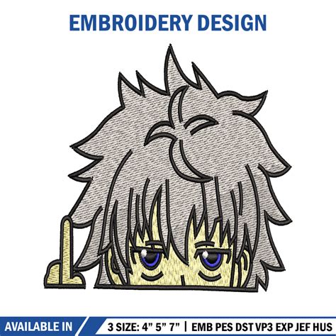 Killua Bored Embroidery Design Hunter X Hunter Embroidery Inspire Uplift