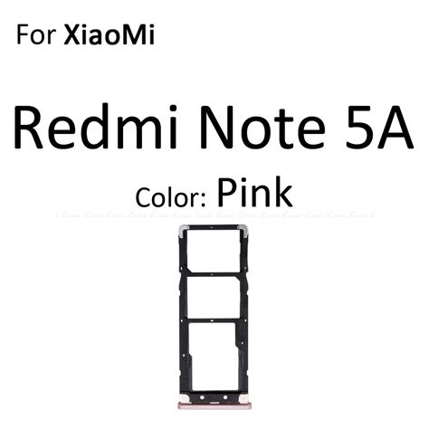 Sim Card Tray Socket Slot Reader Adapter Parts For XiaoMi Redmi 5A Note 5A Micro SD Card Holder