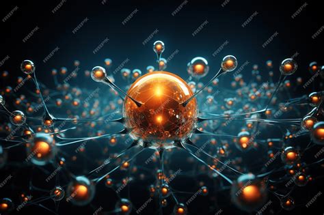 Premium Photo Complex Molecular Structure With Spherical Particles