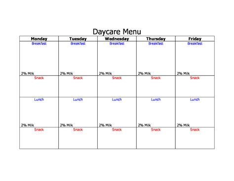 Daycare Templates Microsoft Word Free Word Template