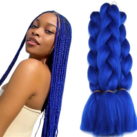 Extensii De Par Impletituri Pentru Impletitura Afro Si Olandeza 120cm 100g Albastru Regal