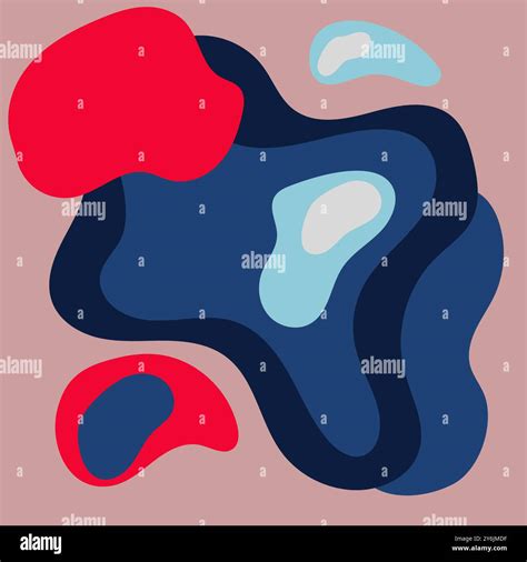 Abstract Geometric Design In Vibrant Red Blue And Pink Trendy