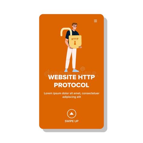 Certificate Website Protocol Vector Stock Vector Illustration Of