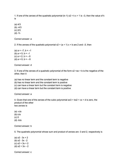 Solution Polynomials Math Question Answers Studypool
