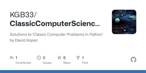 Github Kgb33classiccomputerscienceproblems Solutions To Classic Computer Problems In Python