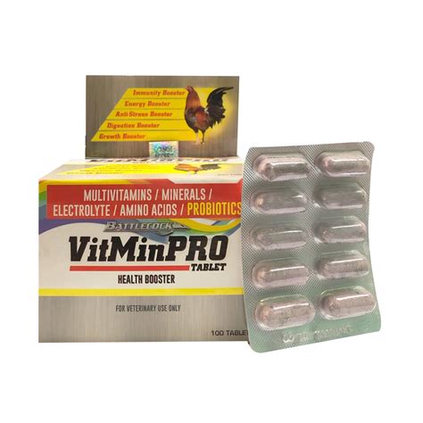 Battlecock Vitminpro Tablet Probiotic Multivitamins For Animals Poultry