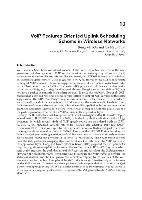 pdf voip features oriented uplink scheduling scheme in wireless networks
