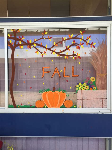 Fall Window Painting