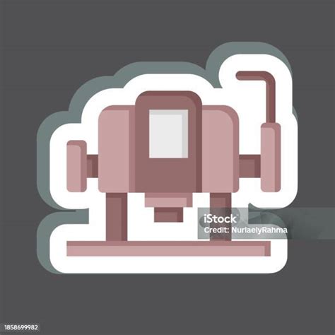 Stiker Kayu Router Terkait Dengan Simbol Konstruksi Desain Sederhana