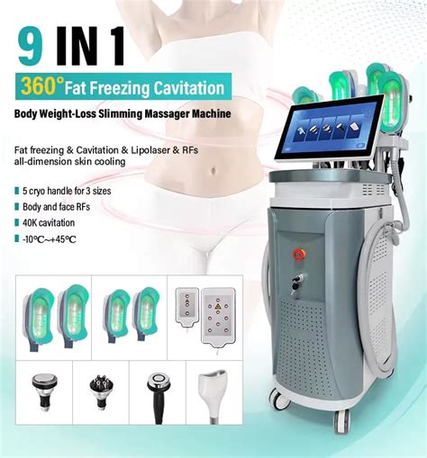 9 Handle Cryolipolysis Fat Freezing Machine With Rf Tightening 40k