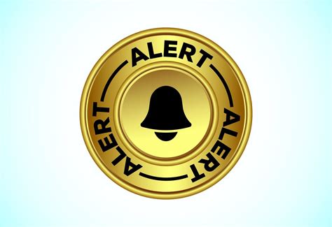 Alert Button Design Gold Color Style 55034066 Vector Art At Vecteezy
