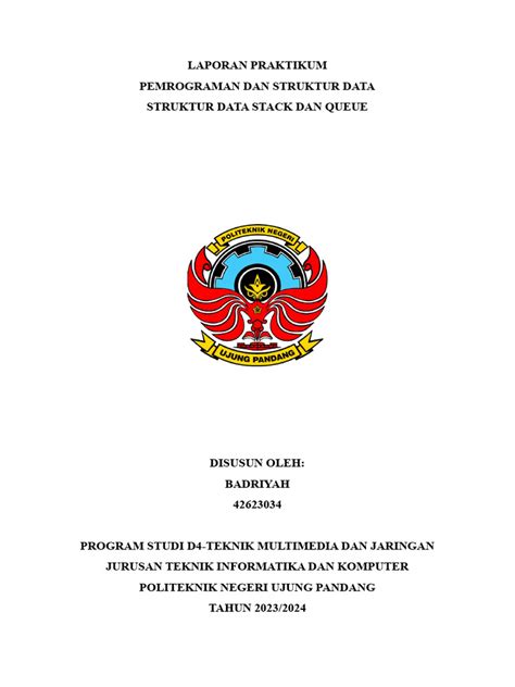 Laporan Praktikum Struktur Data Stack Dan Queue Pdf