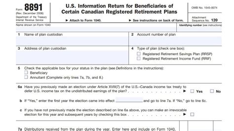 Form 8891 Instructions 2025 2026