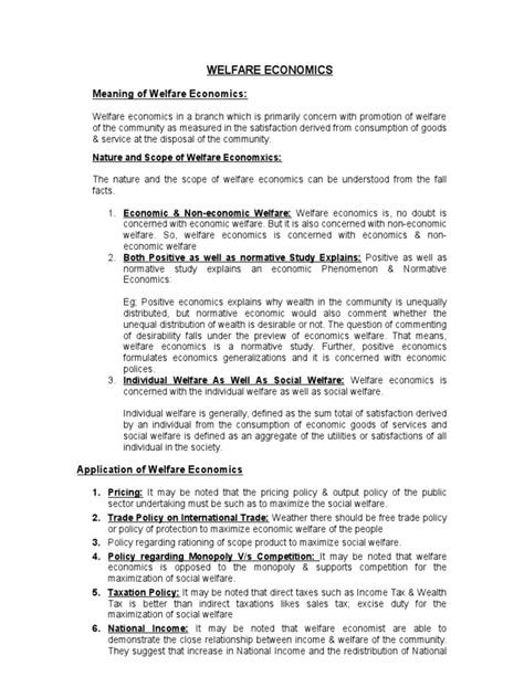 Welfare Economics Pdf Welfare Economics Pareto Efficiency