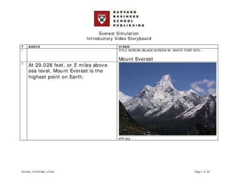 Pdf Everest Simulation Introductory Video Storyboard