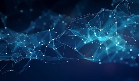 Premium Ai Image Blue Abstract Neon Tech Background