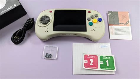 1x Anbernic Rg Arc Device 1x Usb C Cable 1x Screen Protector 1x Microsd Card Linux Os 1x Micro