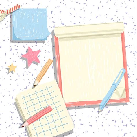 Premium Vector Blank Scarpbook On A Confetti Background Vector