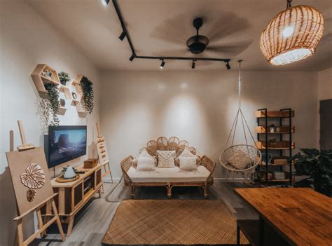 Dekorasi Ruang Tamu Rumah Pangsa 650 Sqft Berkonsepkan Ala Bohemian Hiasmy