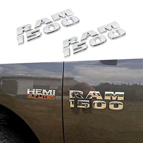 2pcs Ram 1500 Emblem Letters Replacement For Dodge Ram 1500 Fender Door
