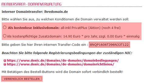 Anleitungen Domainbestellung Interner Wechsel So Funktioniert Ein