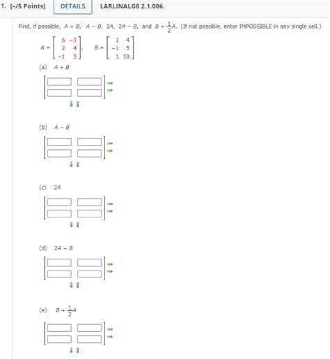 solved find if possible a b a−b 2a 2a−b and b 21a if