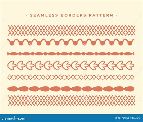 Set Of Classic Lace Pattern Background In Handmade Style Stock Vector