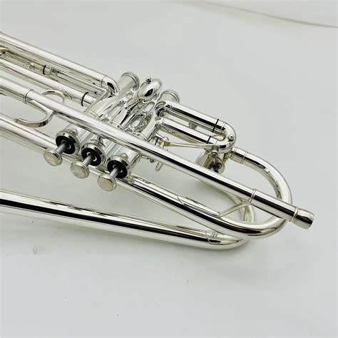 Professional Double Bell Trumpet Bb Tune Silver Plated Brass