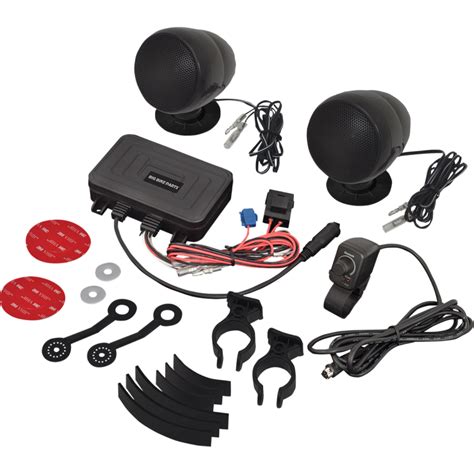 Show Chrome 13 252btbk Bluetooth Stereo System Black Konquer Motorcycles