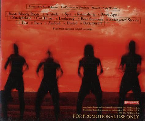 Sepultura Roots Us Promo Cd Album Cdlp 369755