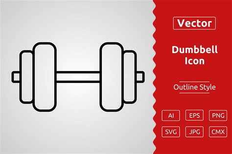 Vector Dumbbell Outline Icon Design Graphic By Muhammad Atiq · Creative
